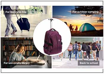 SKYMOVE 19 Inch Wheeled Rolling Backpack - Backpack Nerds